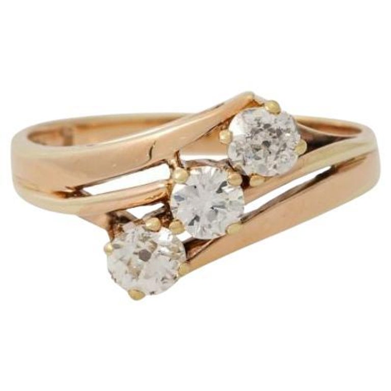 Ring with 2 Old Cut Diamonds For Sale at 1stDibs