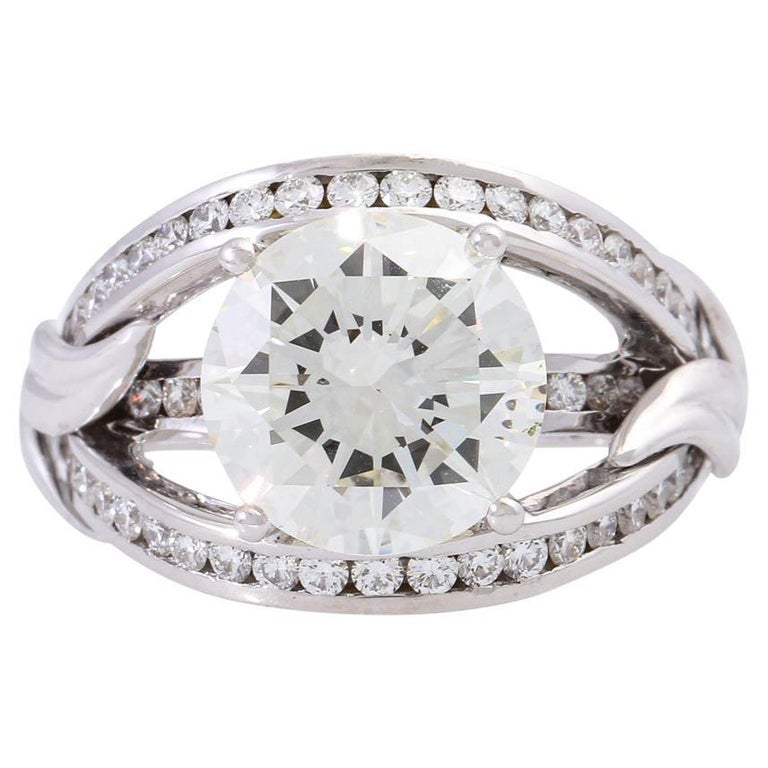 Ring with Brilliant 4.33ct, LGW 'J' / SI For Sale at 1stDibs