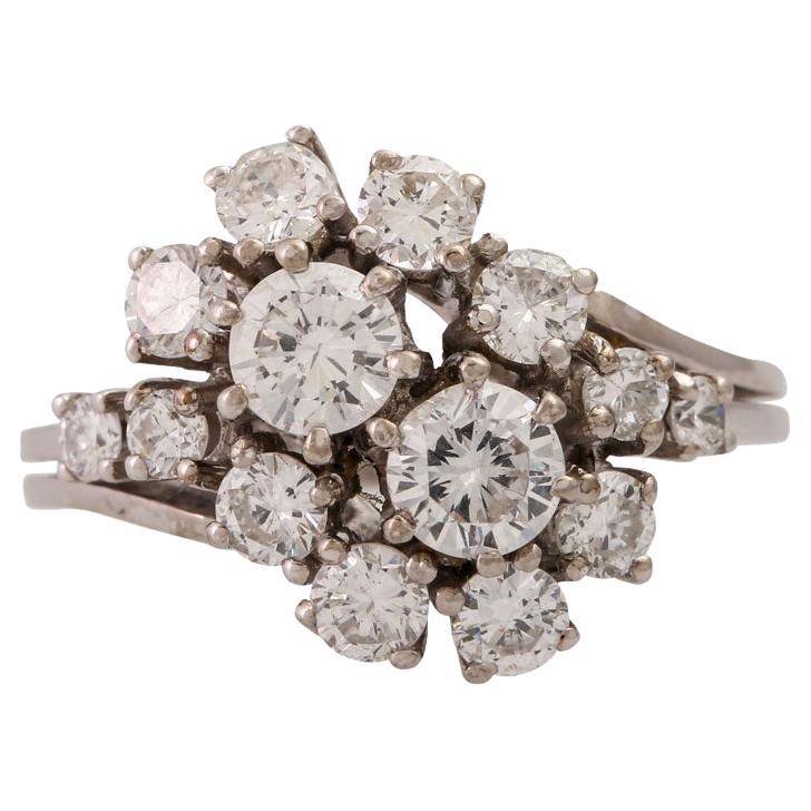 Ring with brilliant-cut diamonds totaling approx. 0.72 ct (engraved ...