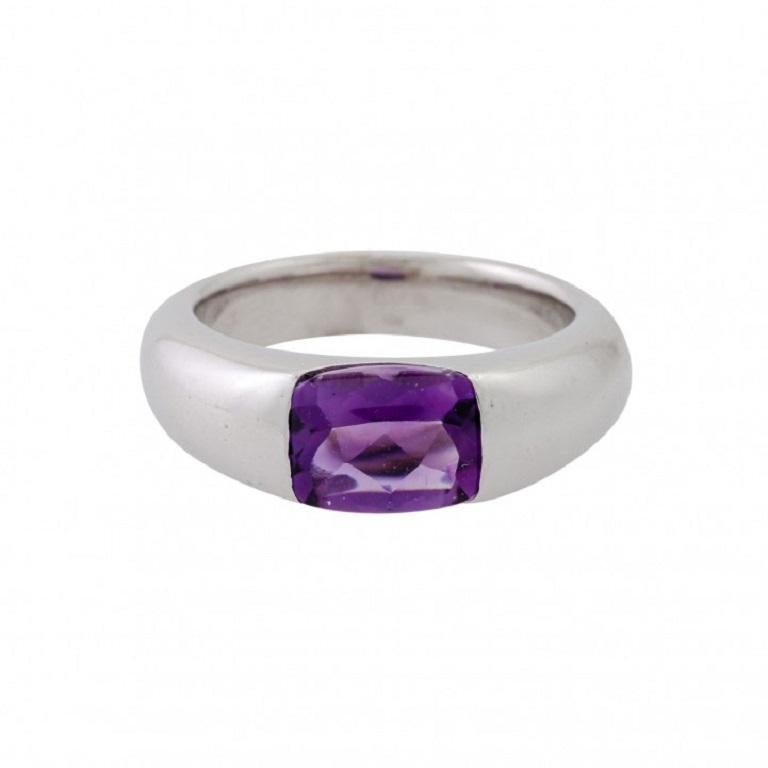 Ring with Buff Top Cut Amethyst For Sale at 1stDibs