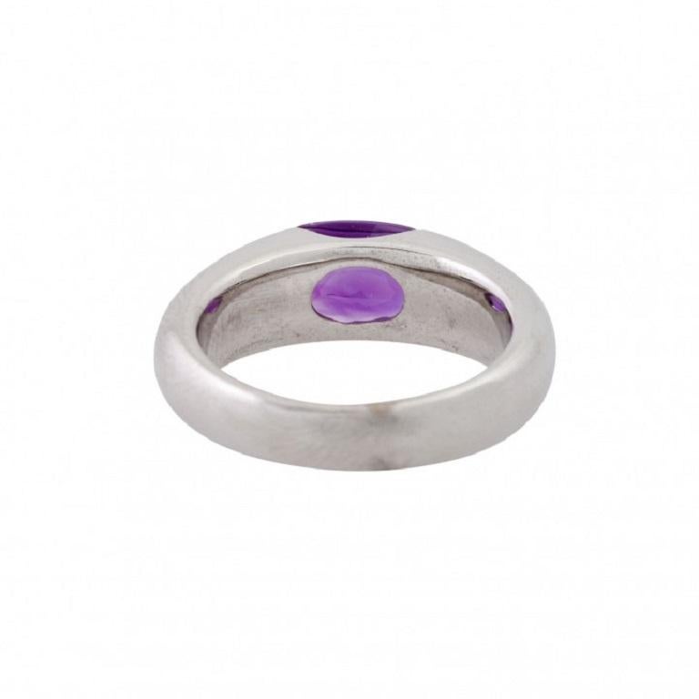 Ring with Buff Top Cut Amethyst For Sale at 1stDibs