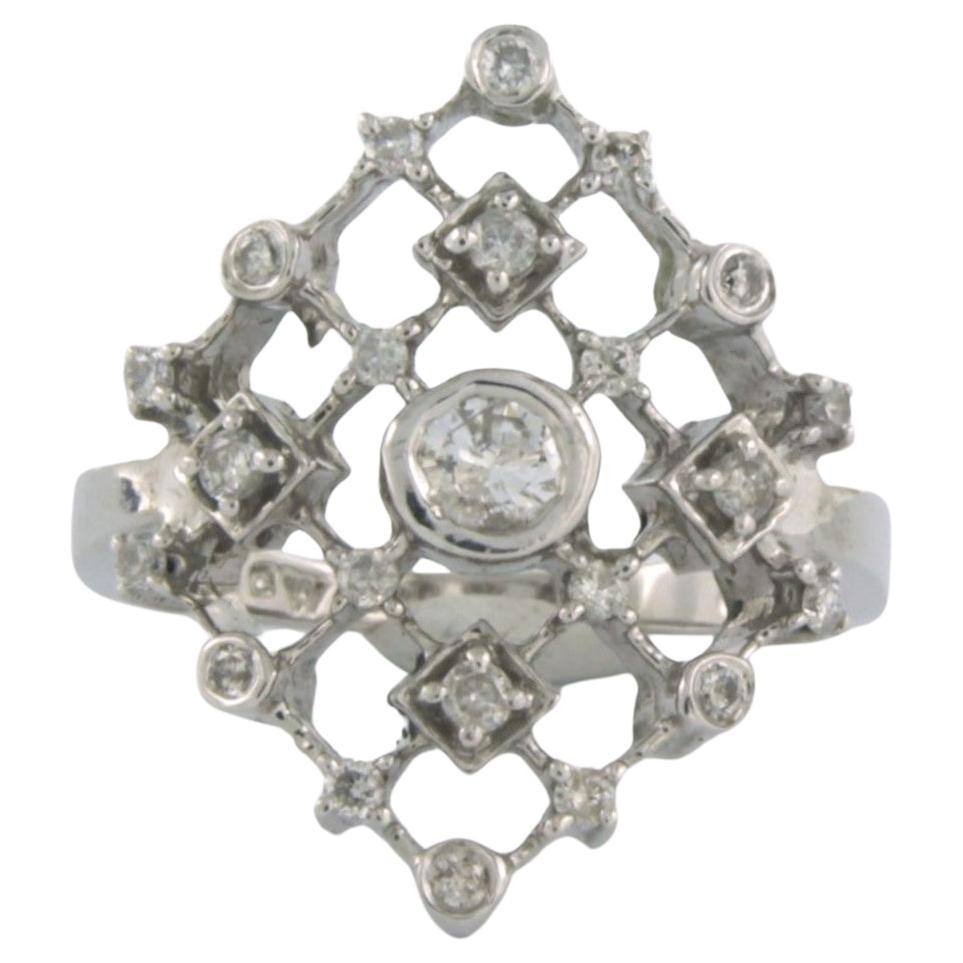 Gin and Grace 10K White Gold Tanzanite Promise Ring with Diamonds for ...