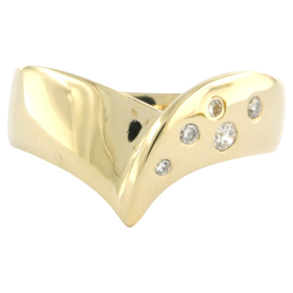 Ring with diamonds 14k gold For Sale at 1stDibs
