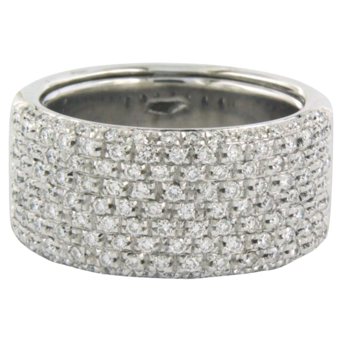Ring with diamonds 14k white gold For Sale at 1stDibs