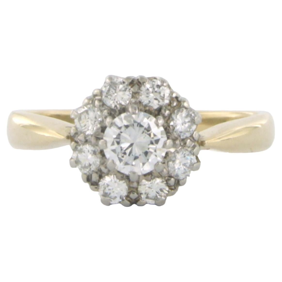 Ring with diamonds 950 Platinum For Sale at 1stDibs