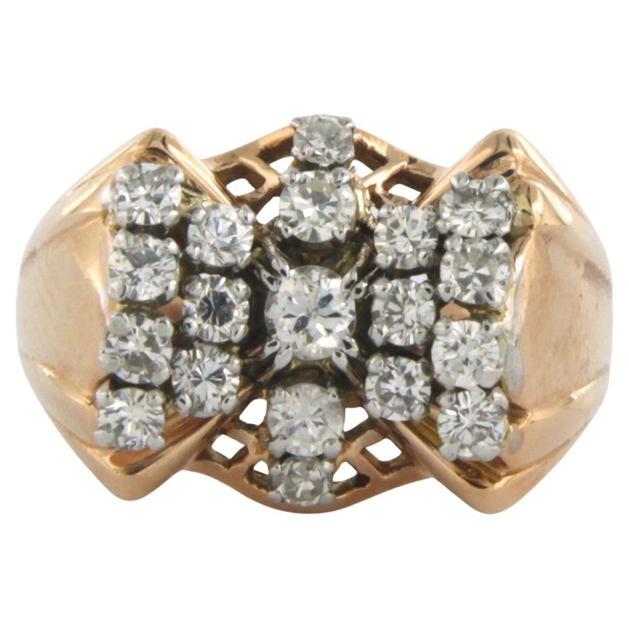 Diamond Gold 18K Ring For Sale at 1stDibs