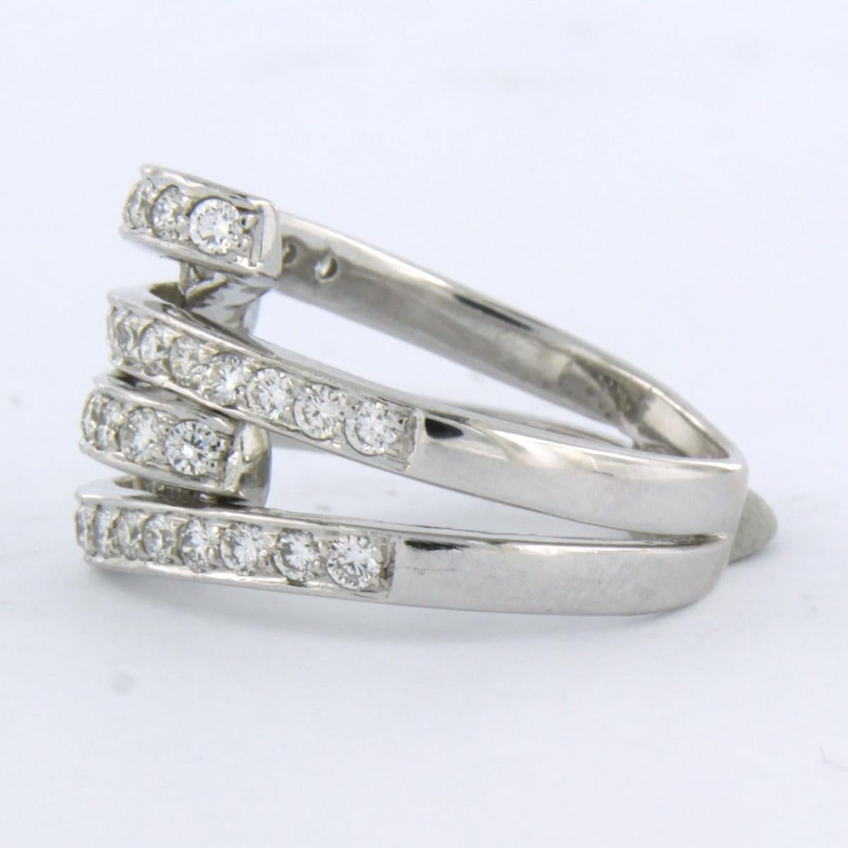 Ring with diamonds 18k white gold For Sale at 1stDibs