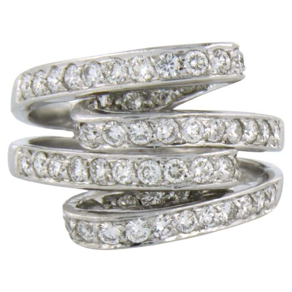 Ring with diamonds 18k white gold For Sale at 1stDibs