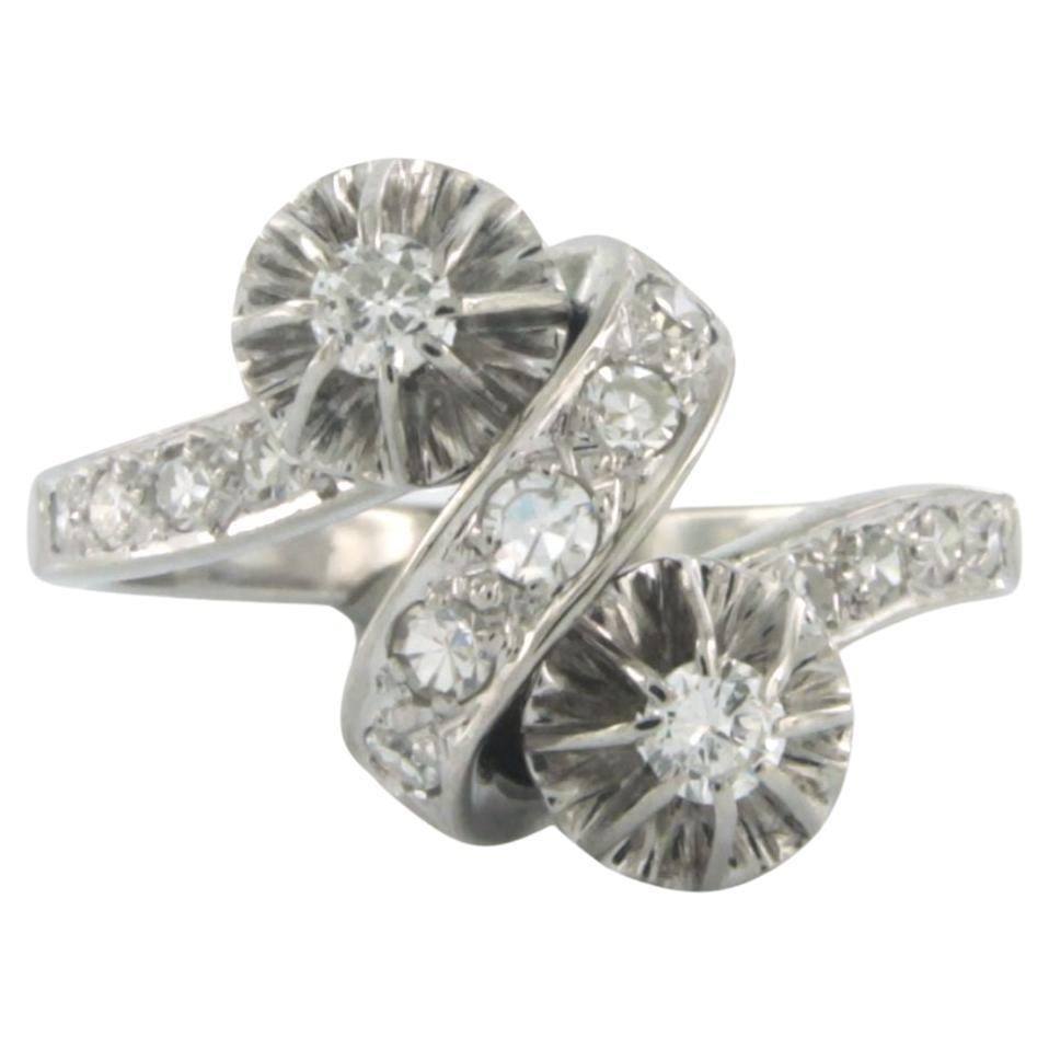 Ring with diamond 18k white gold For Sale at 1stDibs