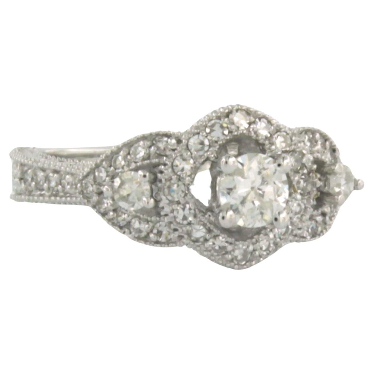 R-X RING - 18K WHITE GOLD X RING with DIAMONDS For Sale at 1stDibs