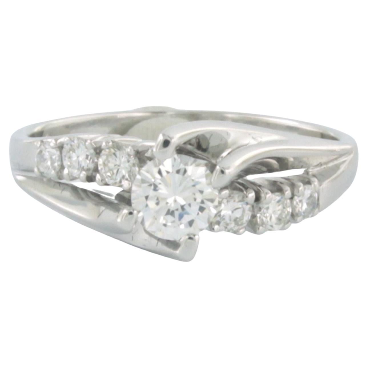 Ring with diamonds 18k white gold For Sale at 1stDibs