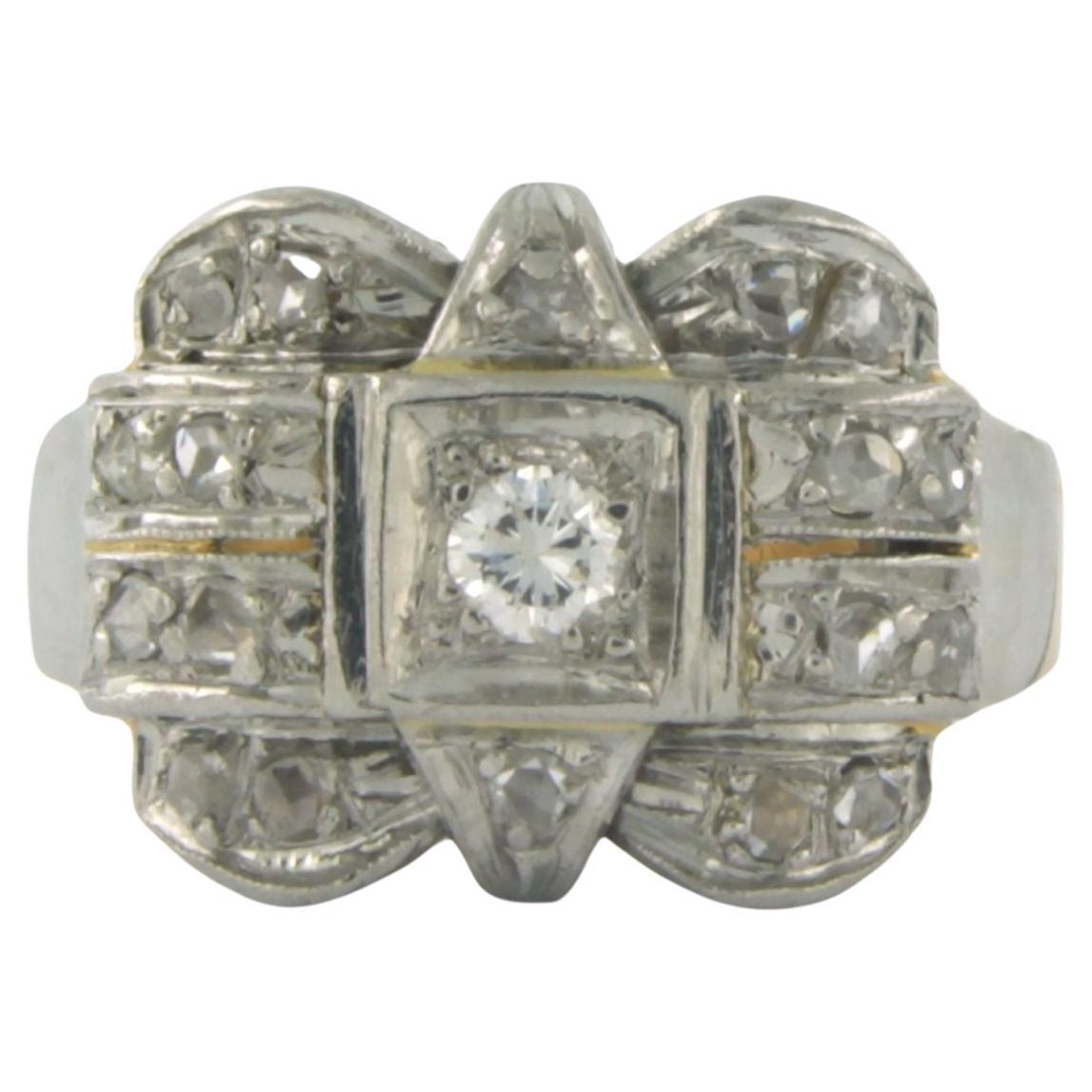 Victorian Platinum and Sapphire Diamond Ring, 18K Yellow Gold. 1890's ...