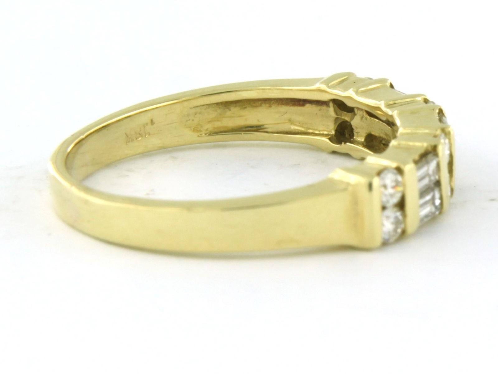 Ring with diamonds 18k yellow gold For Sale at 1stDibs