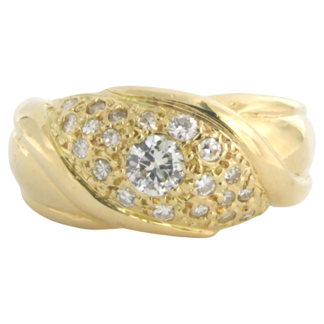 Ring diamonds 18k yellow gold For Sale at 1stDibs