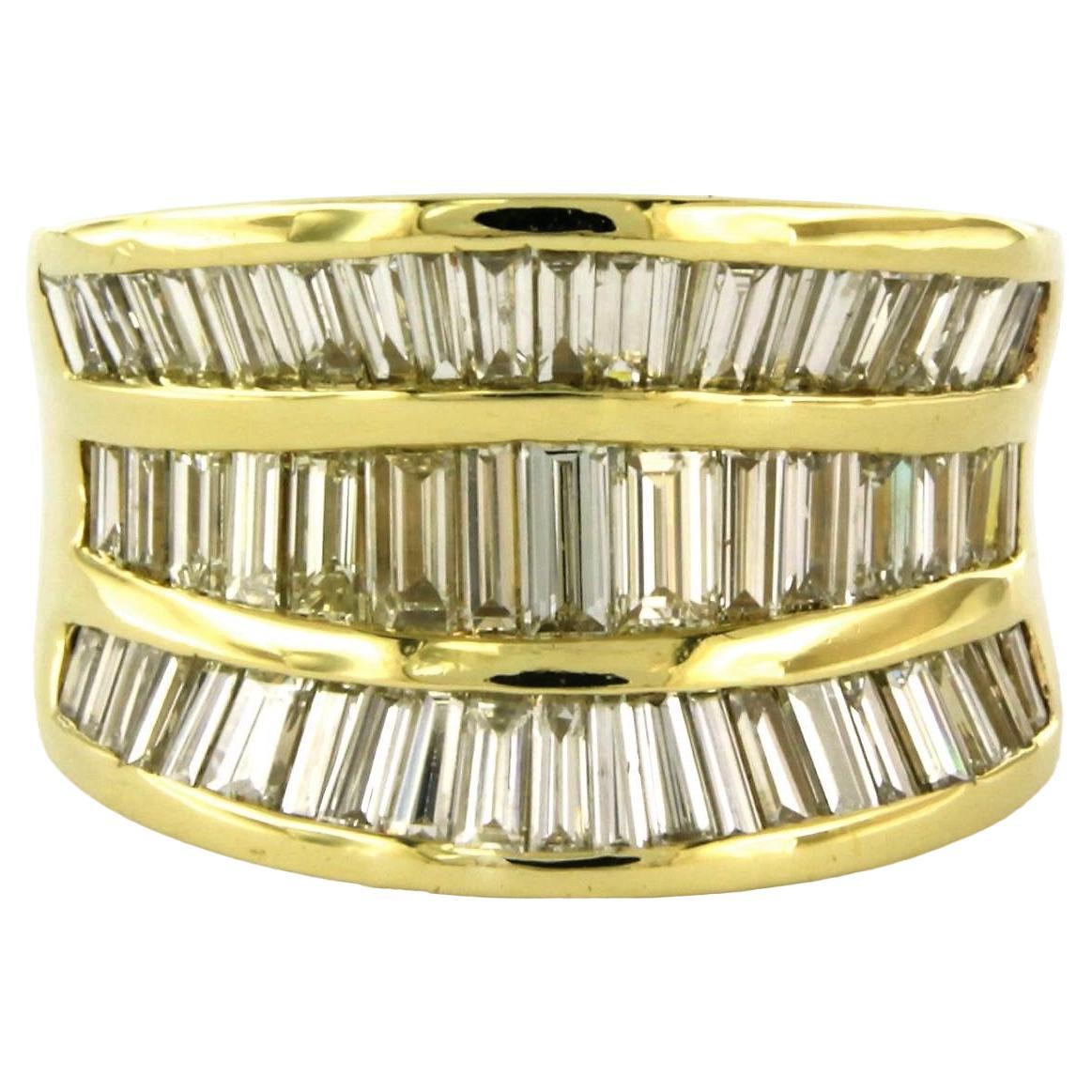 Ring with diamonds 18k yellow gold For Sale at 1stDibs