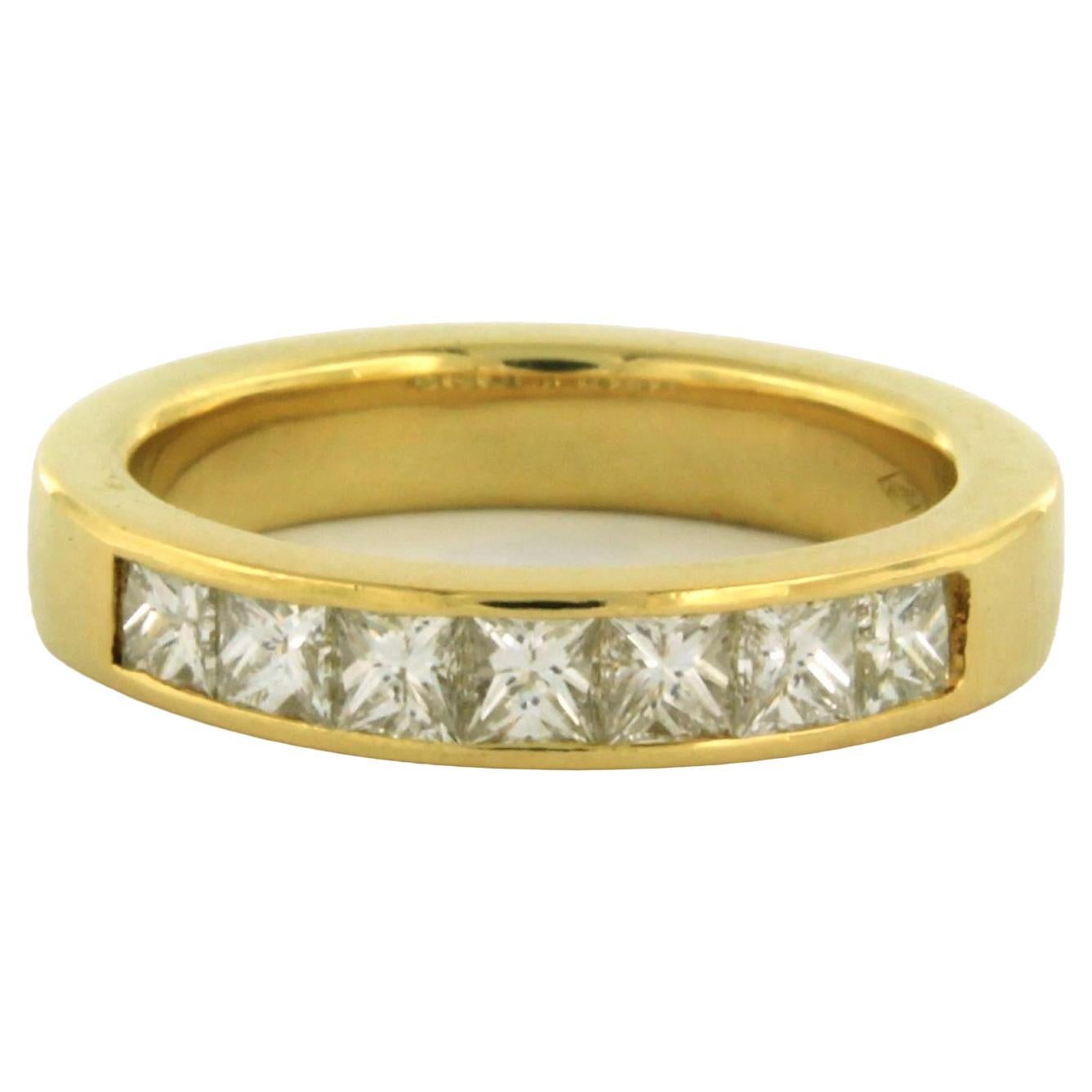 Ring with diamonds 18k yellow gold For Sale at 1stDibs