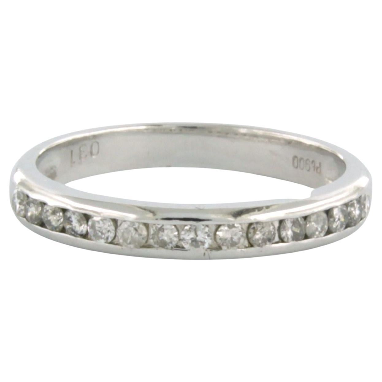 Customizable Zebra Print Ring in Platinum with Edge Diamonds For Sale ...