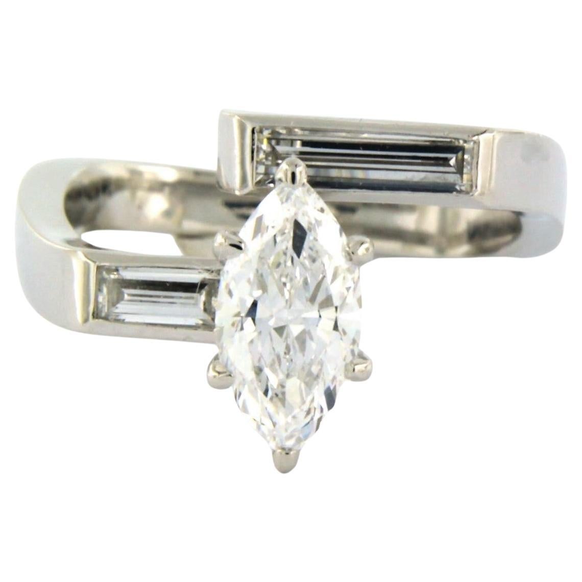 Customizable Zebra Print Ring in Platinum with Edge Diamonds For Sale ...