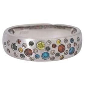 Ring 'Stars' with 8 Diamonds For Sale at 1stDibs