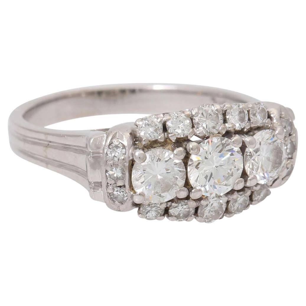 Ring with 7 Diamonds For Sale at 1stDibs
