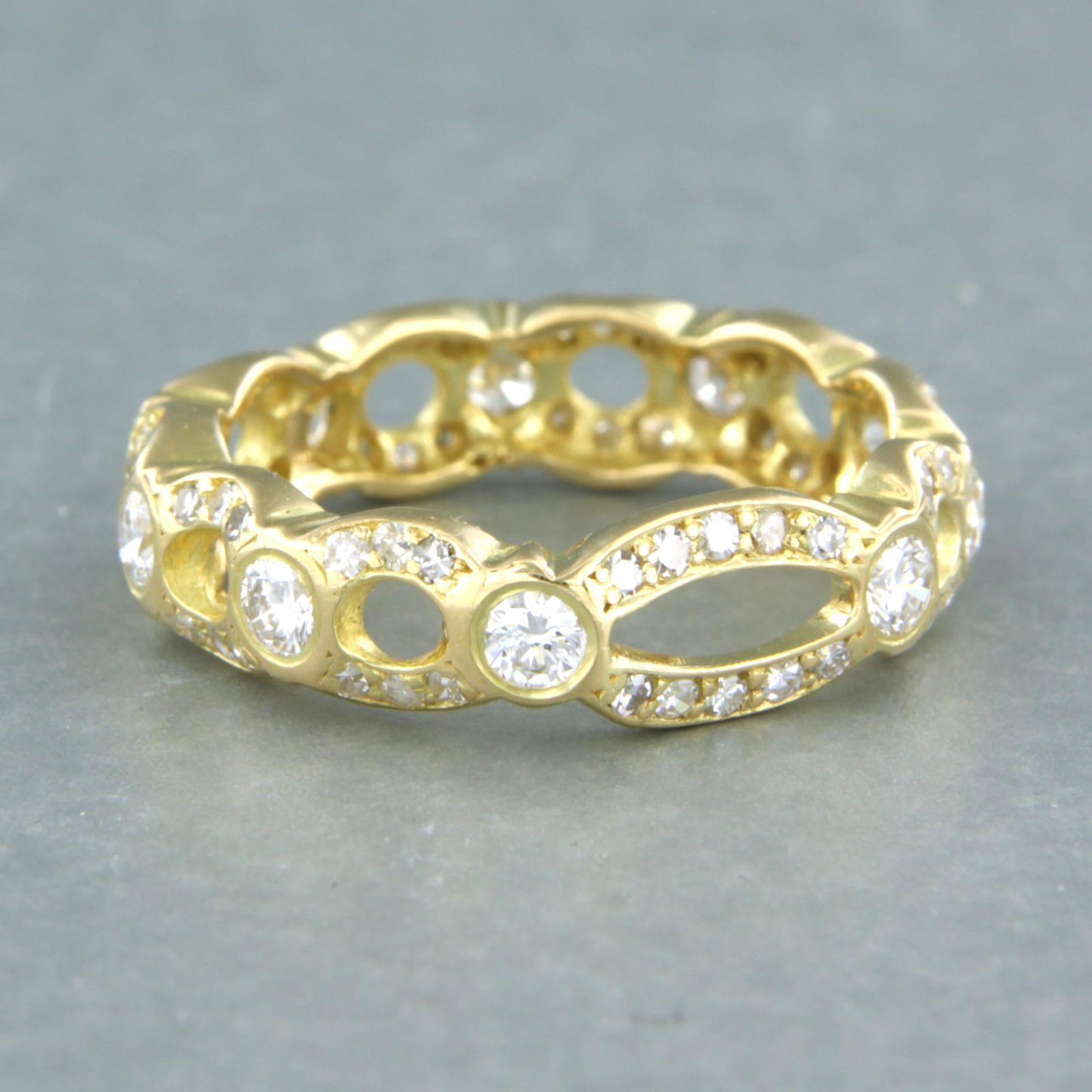 Ring with diamonds up to 1.00ct 18k yellow gold For Sale at 1stDibs