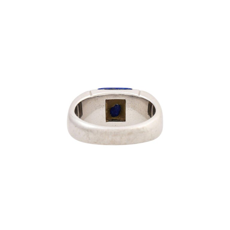 Ring with Fine Lapis Lazuli Inlay For Sale at 1stDibs