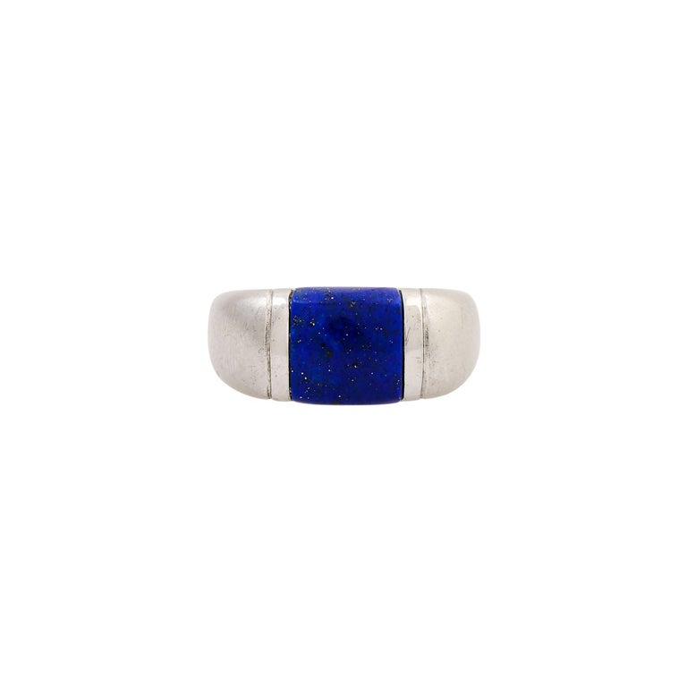 Ring with Fine Lapis Lazuli Inlay For Sale at 1stDibs