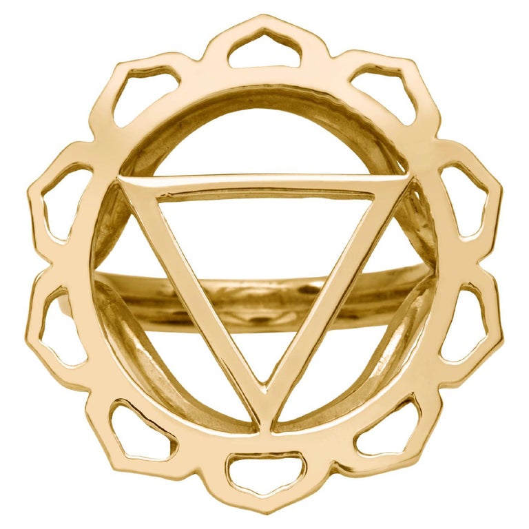 Customizable Handcrafted Yoga Ring with Manipura Solar Plexus Chakra in ...