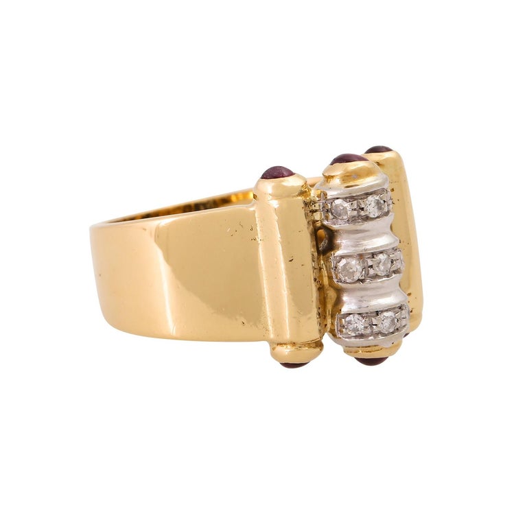 Ring with Octagon Cut Diamonds For Sale at 1stDibs