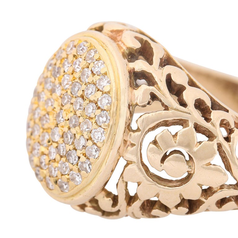 Ring with Octagon Cut Diamonds For Sale at 1stDibs