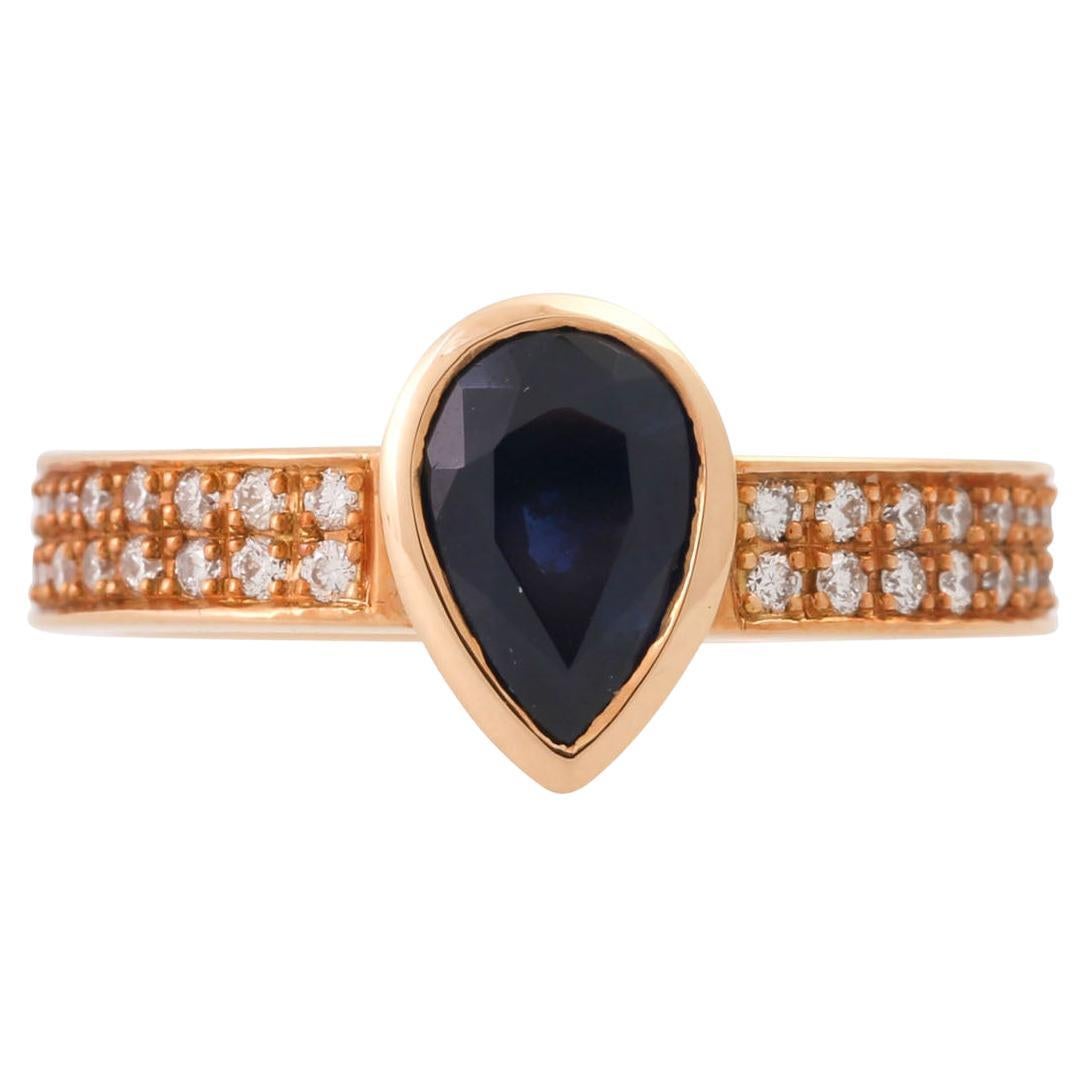 Pear Cut Sapphire Ring - 825 For Sale on 1stDibs