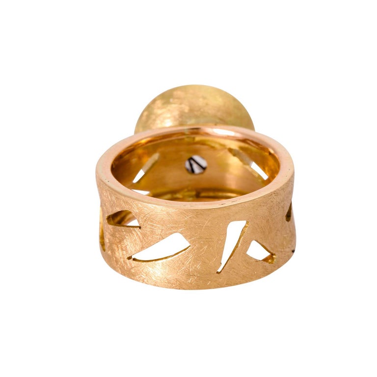 Ring with Rock Crystal with Tourmaline Needles, For Sale at 1stDibs