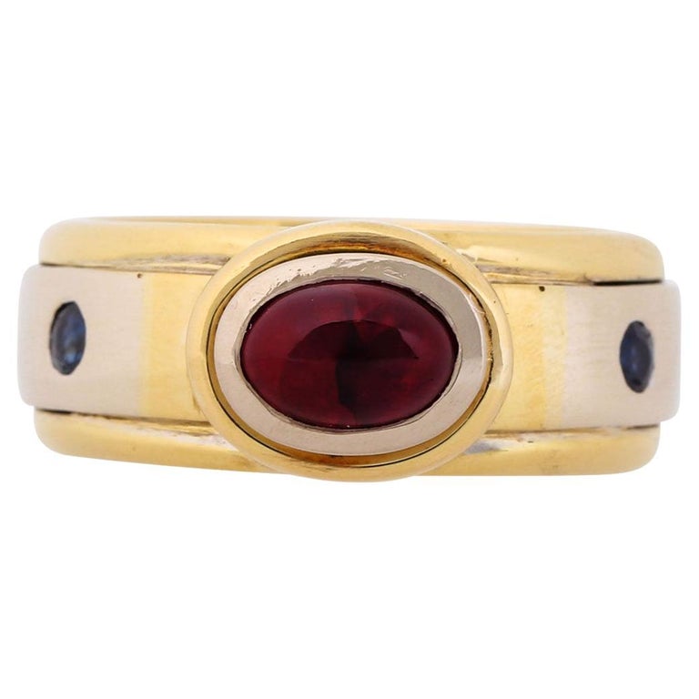Ring with Ruby Cabochon For Sale at 1stDibs