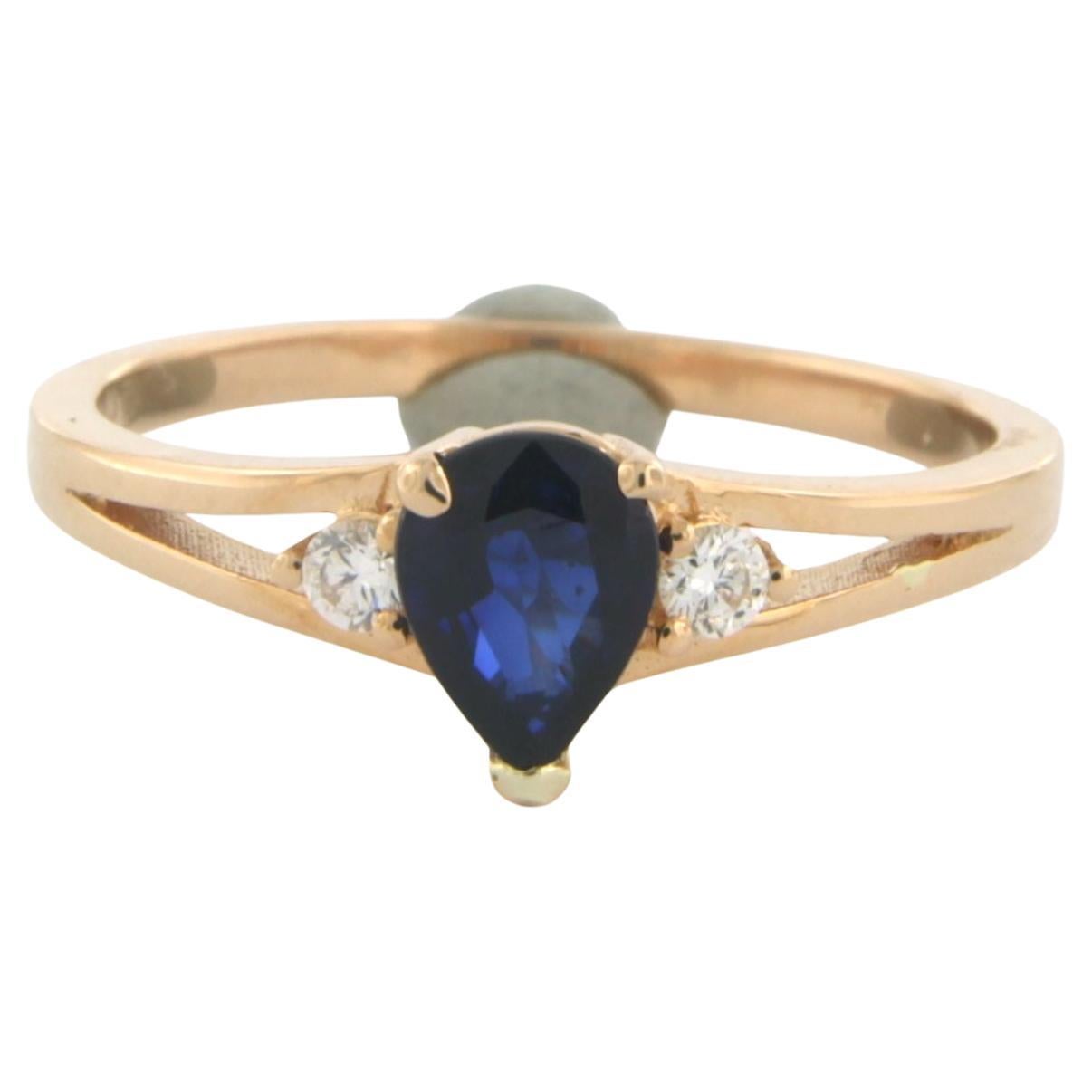 18k Yellow Gold Channeled Inlaid Pink Sapphire and Diamond Fashion Band ...