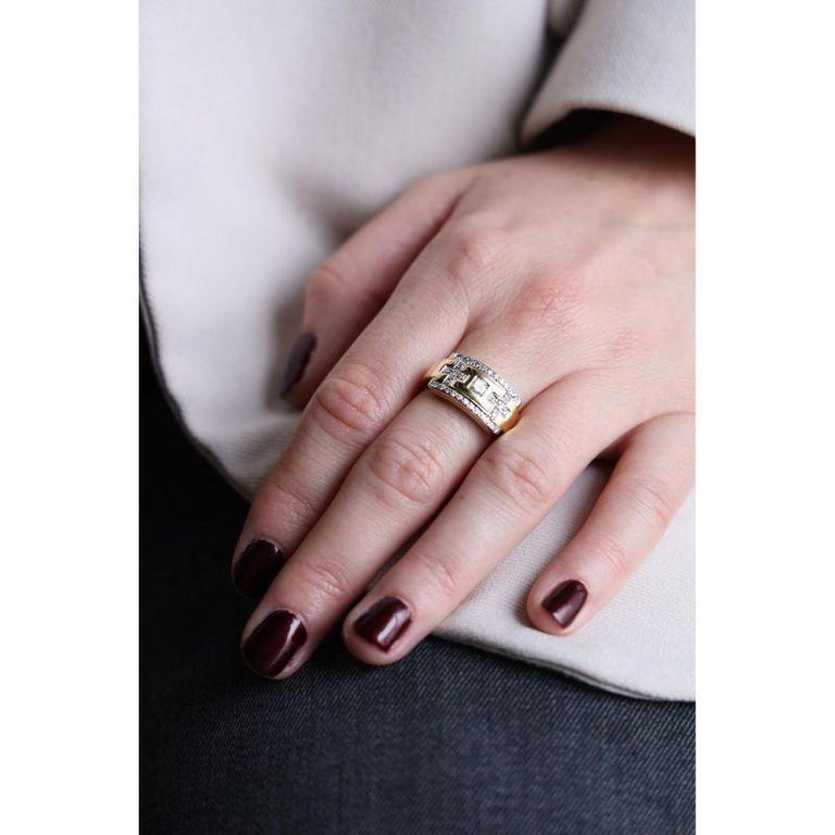 Ring Yellow GoldDiamond For Sale at 1stDibs
