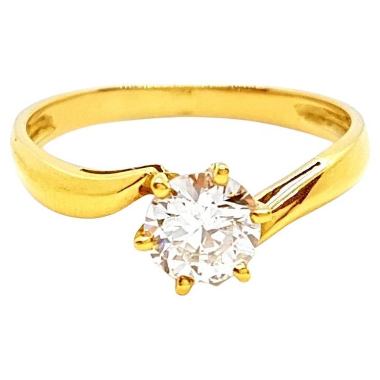 Ring Yellow Gold Diamond For Sale at 1stDibs