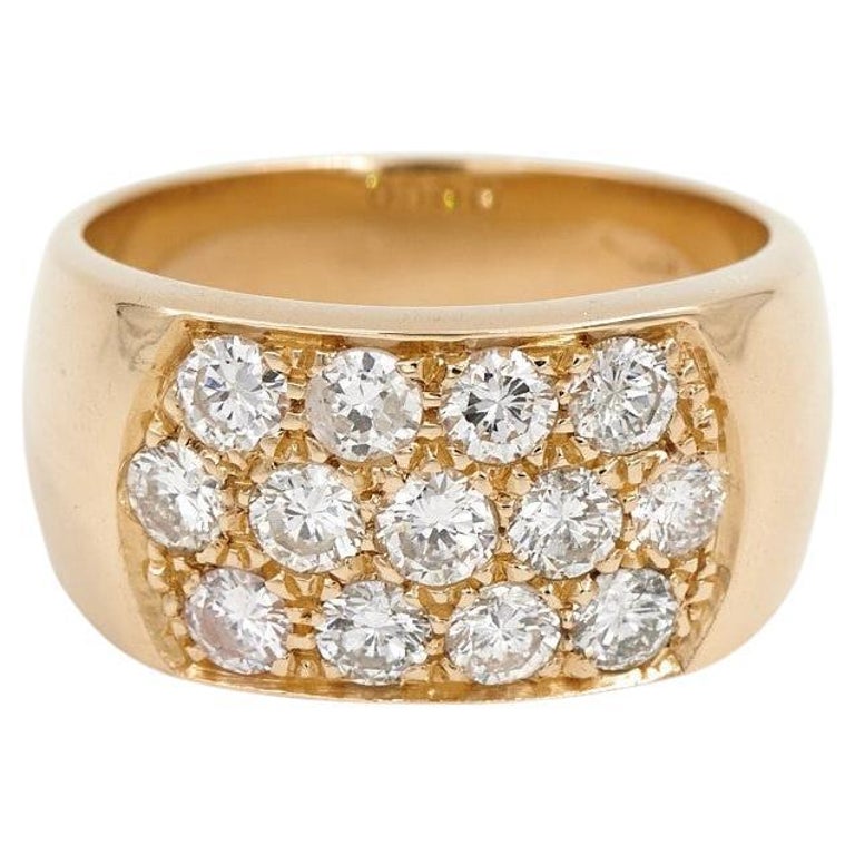 Ring Yellow Gold Diamond For Sale at 1stDibs