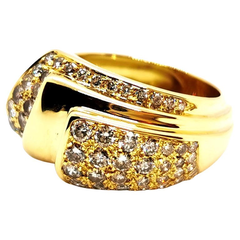 Ring Yellow Gold Diamond For Sale at 1stDibs
