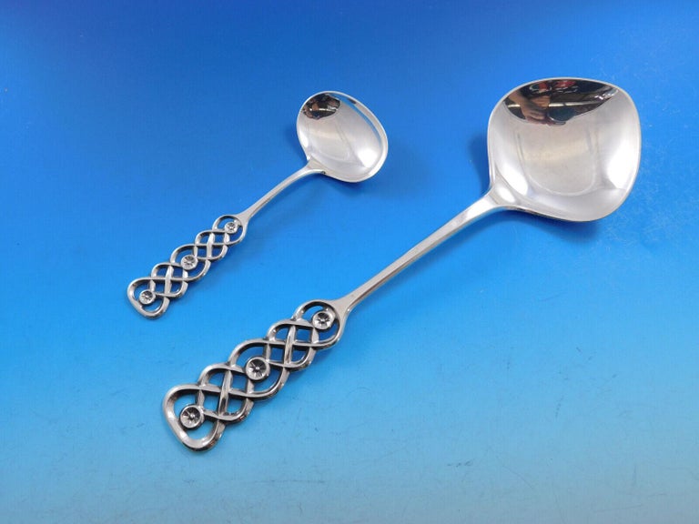 Ringebu by David Andersen Norwegian 830s Silver Flatware Set 88 Pcs ...