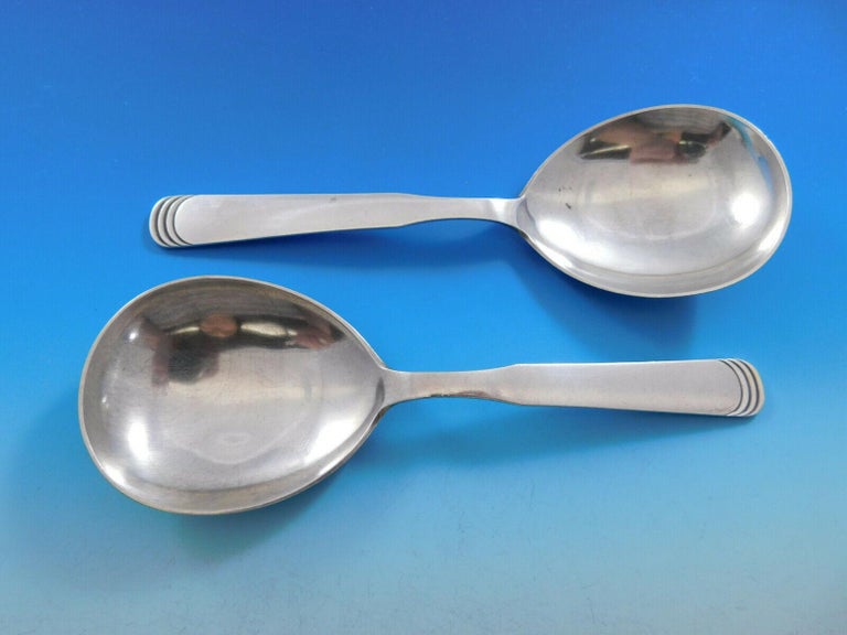 Ripple by Hans Hansen Danish Sterling Silver Flatware Set Service 87 ...