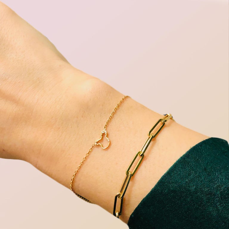 Ripple Chain Bracelet - Demi-Pavé For Sale at 1stDibs