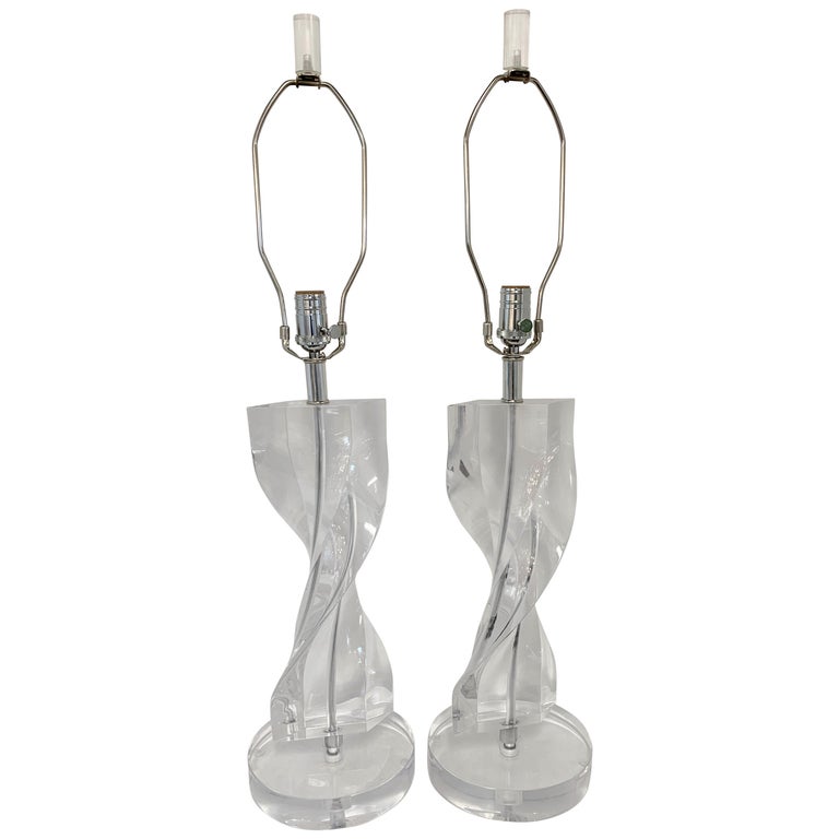 Ritts Astrolite Lucite Lamps at 1stDibs