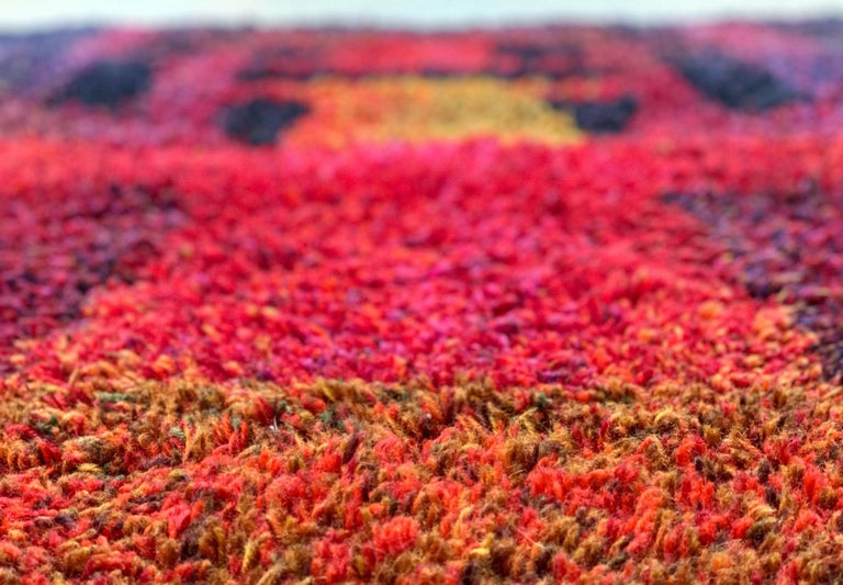 Ritva Puotila, Early and Rare Wool Rya Wall Hanging Rug, Scandinavian ...