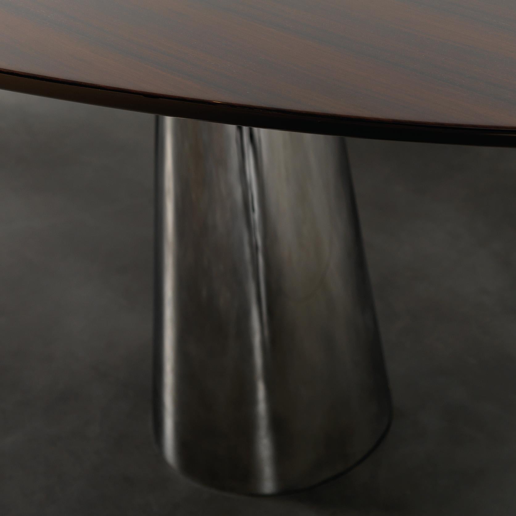 Riva, Dining Table in Rosewood, High Gloss Grey Lacquer and Polished ...