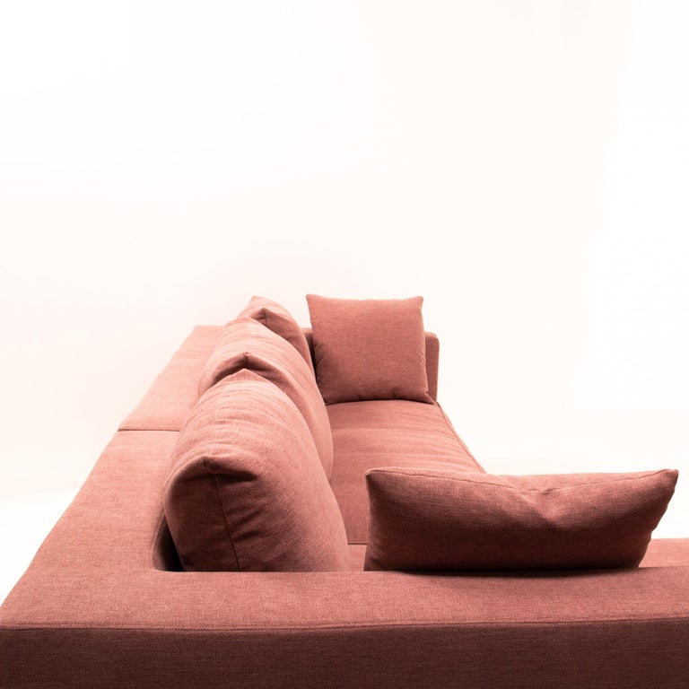 Rive Gauche Corner Sofa by Didier Gomez for Ligne Roset, in Dusky Pink ...