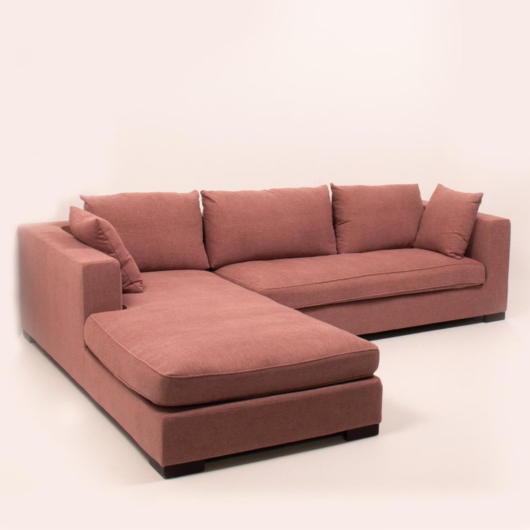 Rive Gauche Corner Sofa by Didier Gomez for Ligne Roset, in Dusky Pink ...