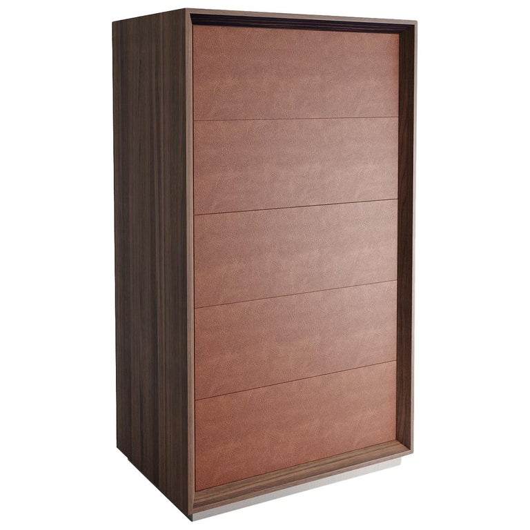 Riviera Leather Chest of Drawers For Sale at 1stDibs