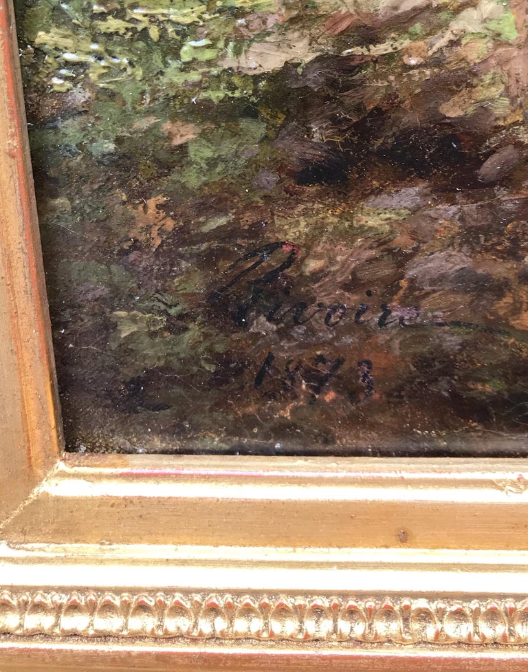 RIVOIRE François - Rosebusch and Butterflies - Original painting 1873 ...