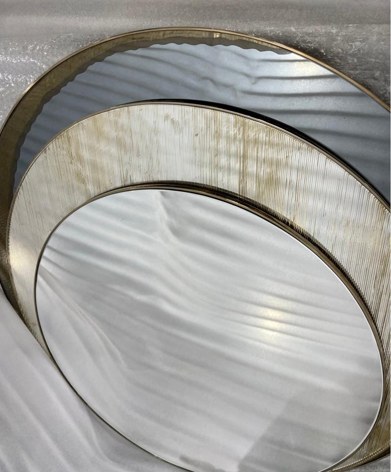 Rizo Etsy Wall Mirror with Handcrafted Metallic Accents For Sale at 1stDibs