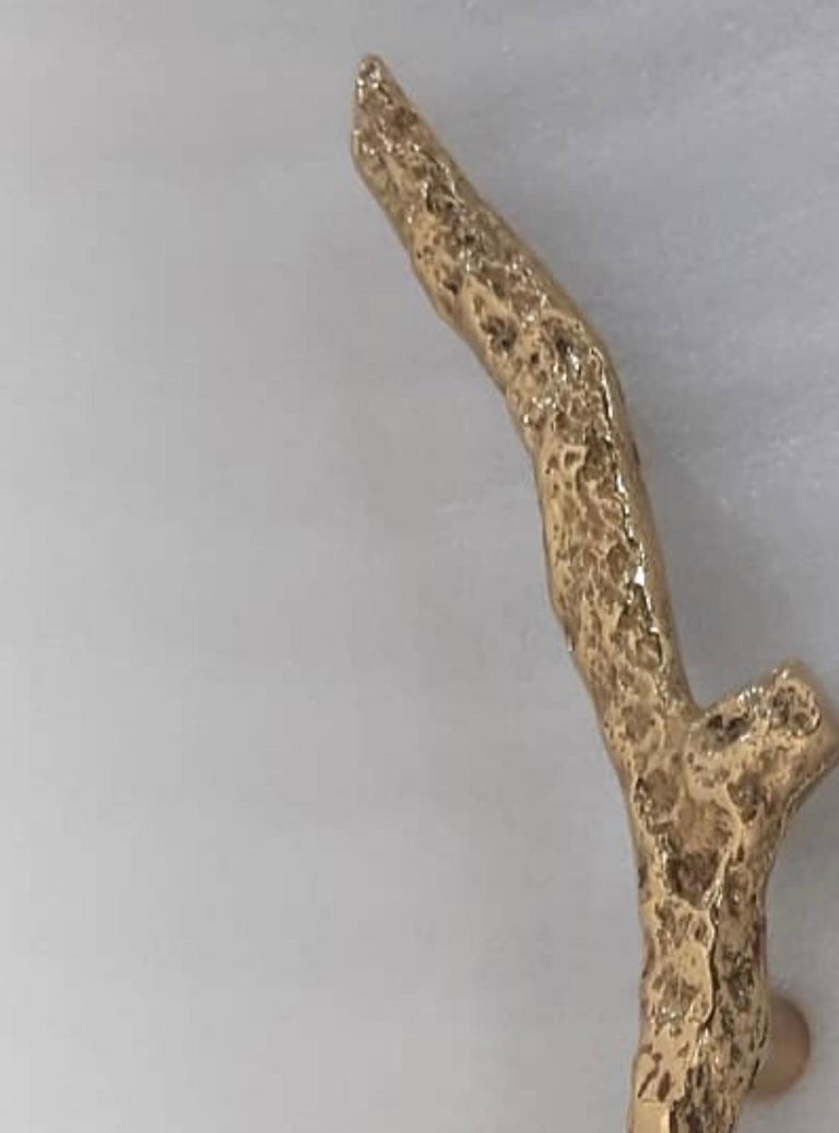 Rizo Galho Editions Door Pulls In Sculpted Brass For Sale at 1stDibs